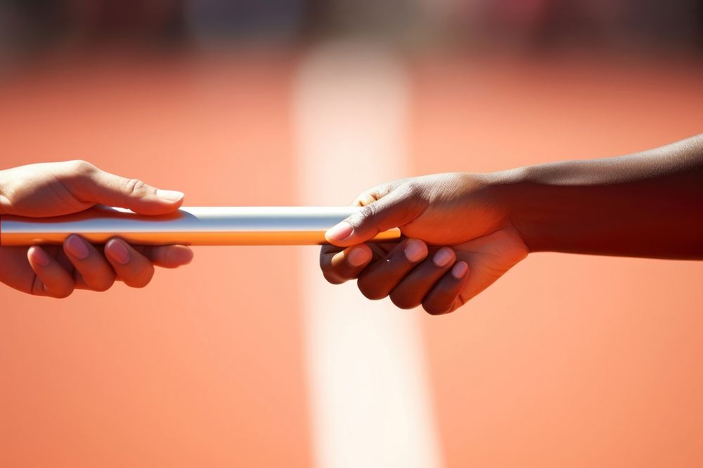 Passing relay aluminum baton competition | Premium Photo - rawpixel