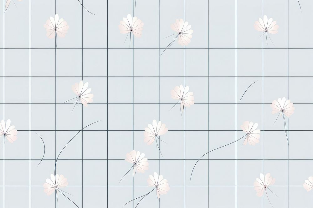 Grid pattern flower backgrounds wallpaper. | Free Photo Illustration ...