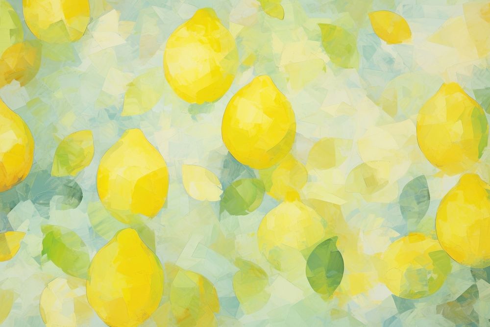Lemon pattern backgrounds painting fruit. | Free Photo Illustration - rawpixel