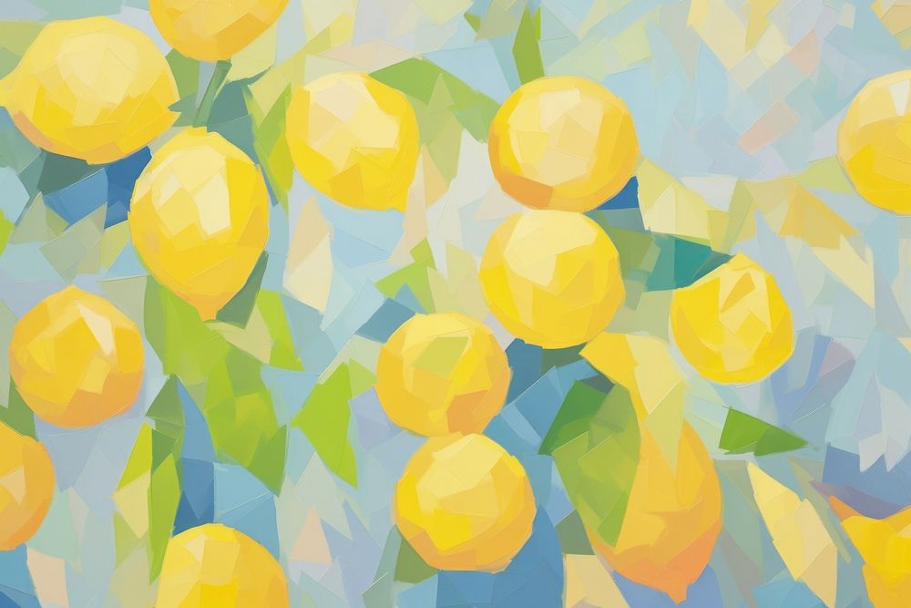 Lemon pattern backgrounds painting fruit. | Premium Photo Illustration - rawpixel