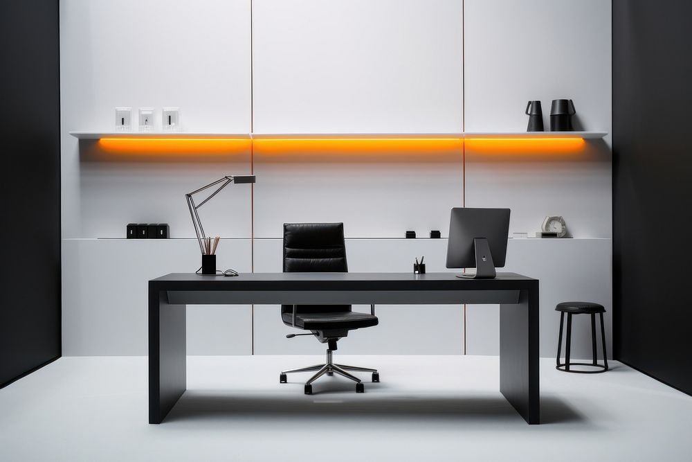 Office room furniture table chair. | Free Photo - rawpixel