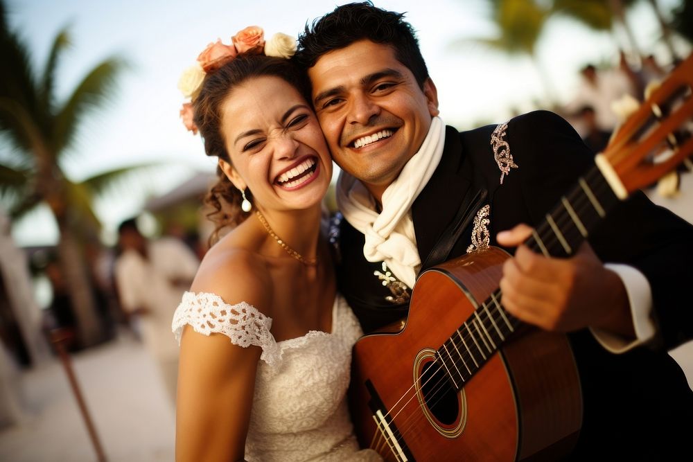 Hispanic wedding bride musician. AI | Free Photo - rawpixel