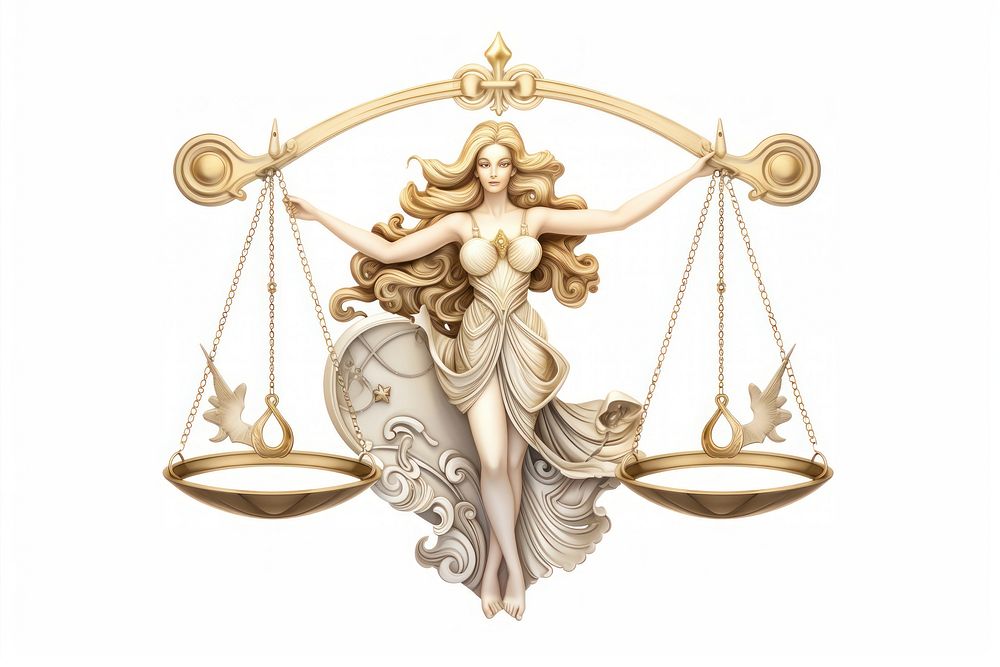 Libra white background representation cartoon. | Premium Photo Illustration - rawpixel
