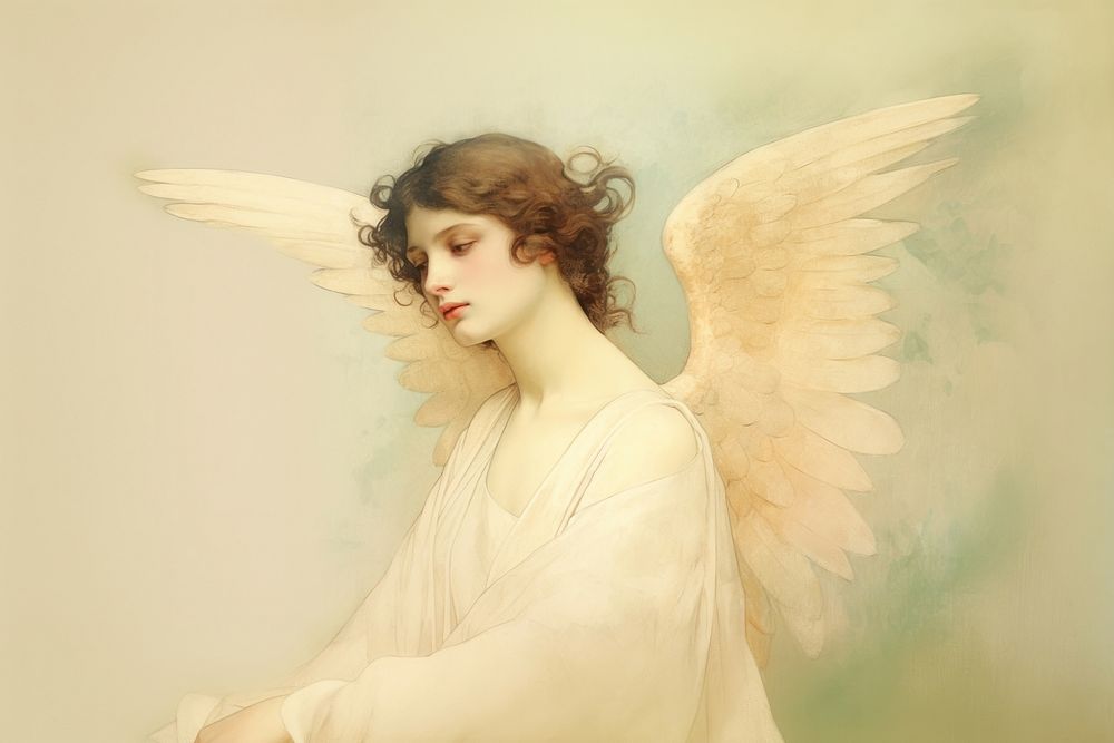 Angle painting angel adult. AI | Free Photo Illustration - rawpixel
