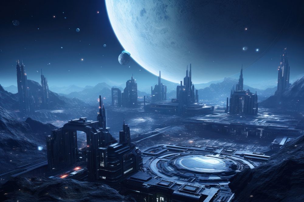 Space technology futuristic astronomy. AI | Premium Photo Illustration ...