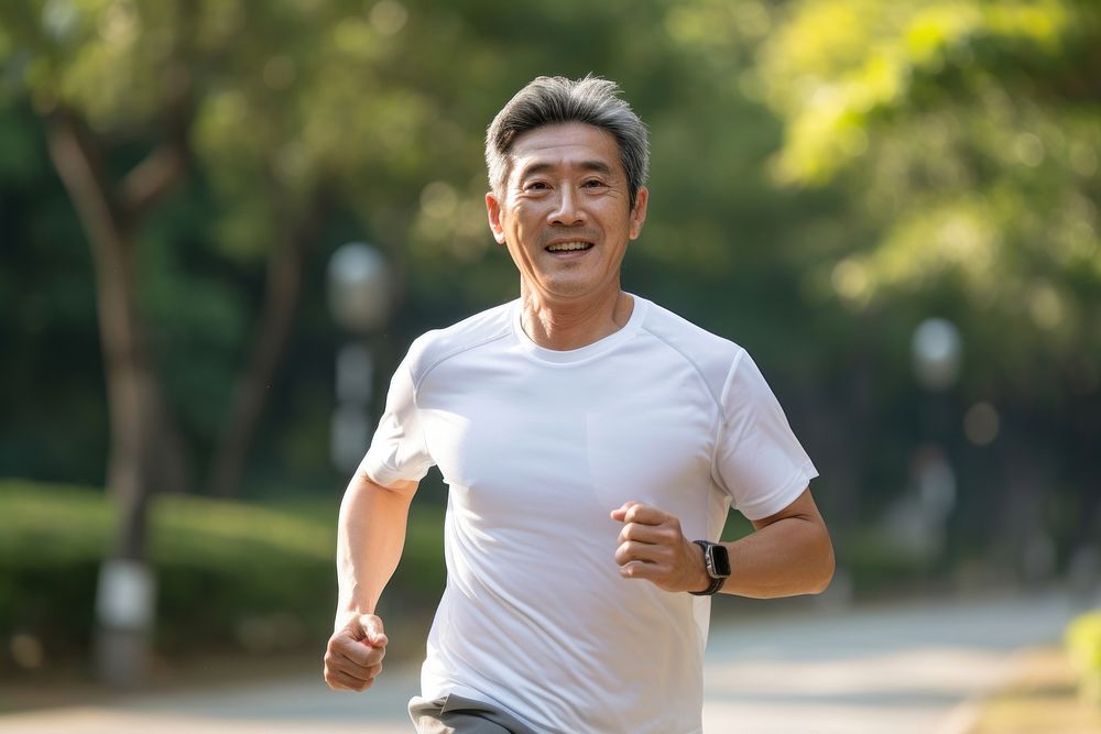 Korean man jogging running adult. | Premium Photo - rawpixel