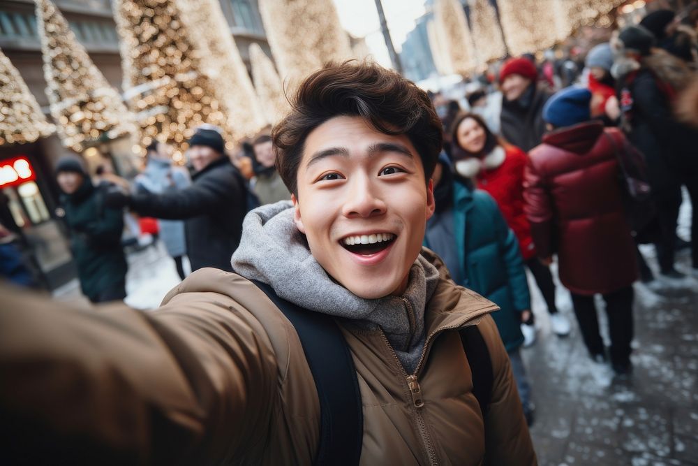 Vlog selfie laughing smiling. AI | Premium Photo - rawpixel