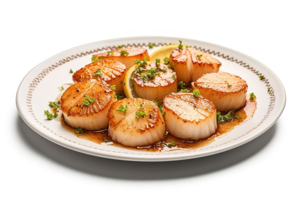 Scallops menu dish plate food | Premium Photo - rawpixel