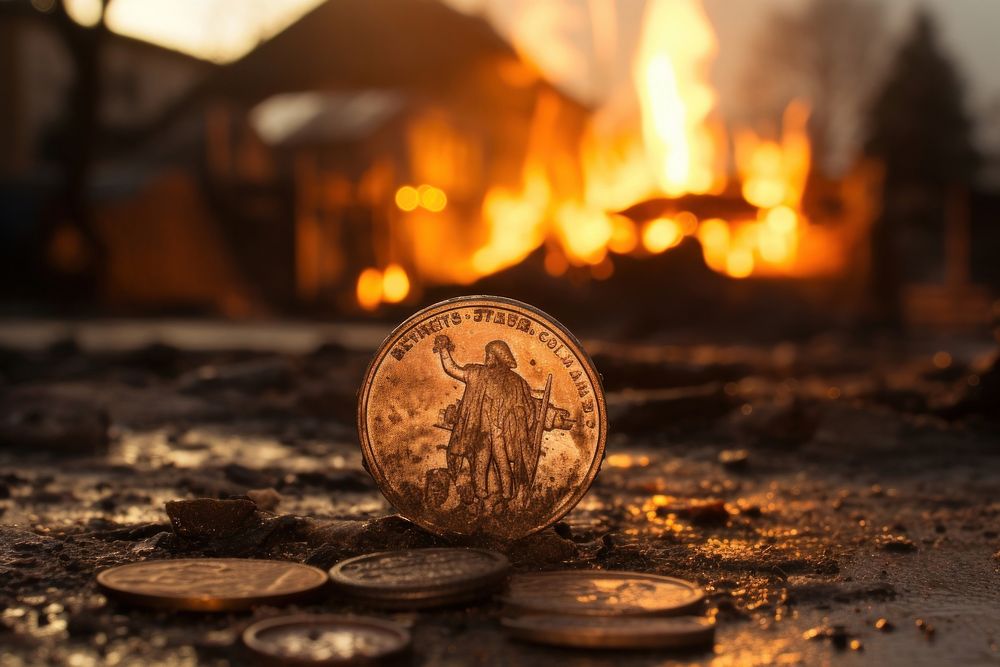 Coin burned money fire investment. | Free Photo - rawpixel