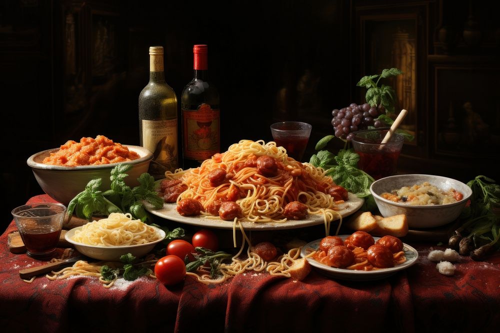 Italian food spaghetti supper dinner. | Free Photo - rawpixel