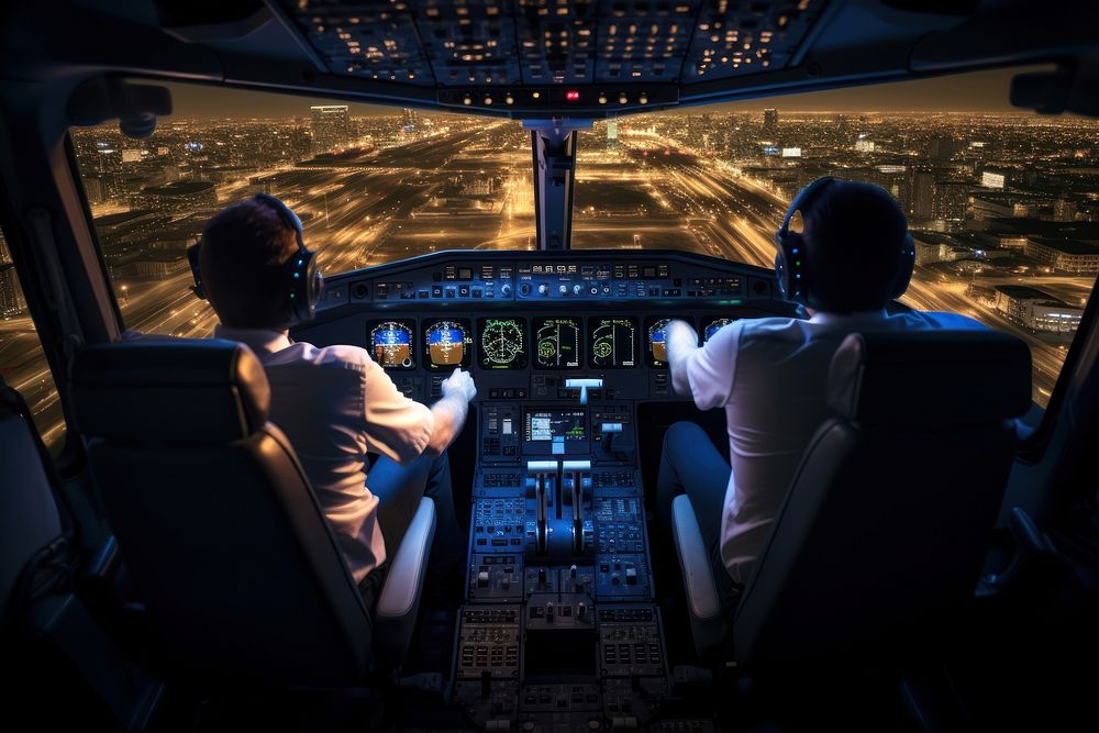 Airplane cockpit 2 pilot aircraft | Free Photo - rawpixel