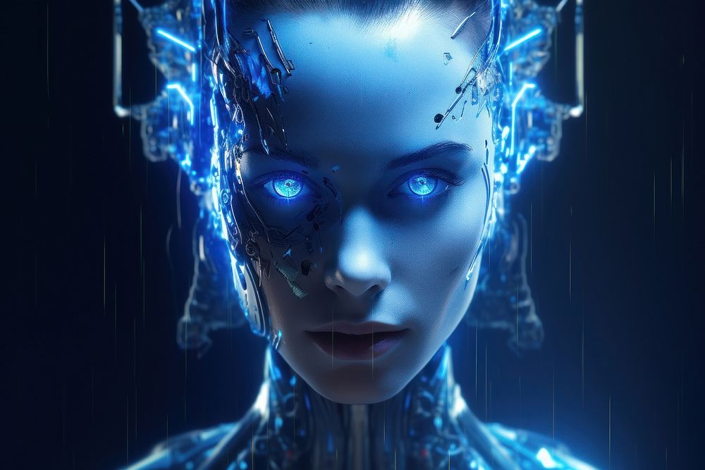 Cyborg portrait futuristic technology adult | Free Photo - rawpixel