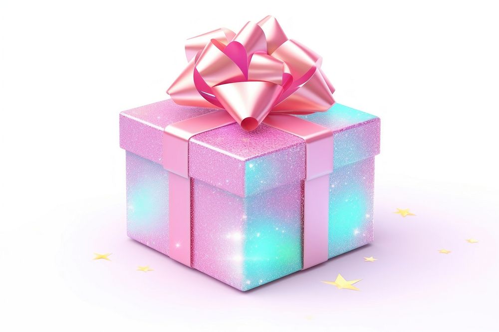Glitter gift box white background | Free Photo Illustration - rawpixel