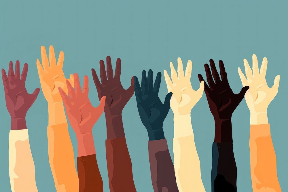 Hands rising backgrounds people variation. | Free Photo Illustration ...