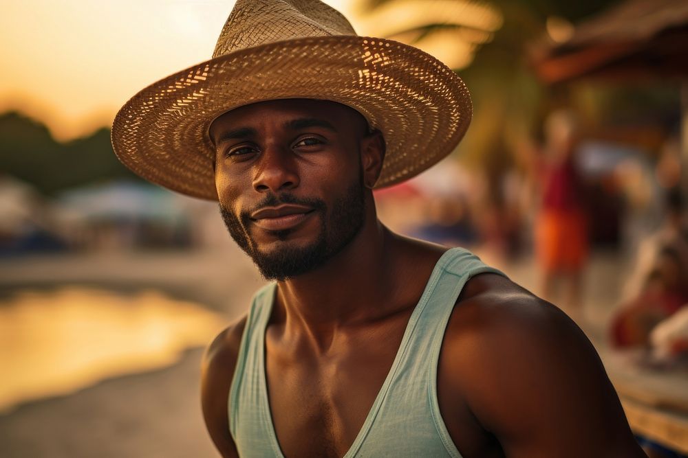 Black man summer sunset adult. | Premium Photo - rawpixel