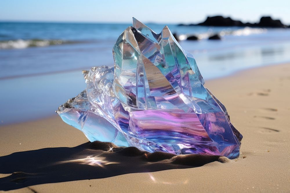 Iridescent crystal gemstone outdoors mineral. | Premium Photo - rawpixel