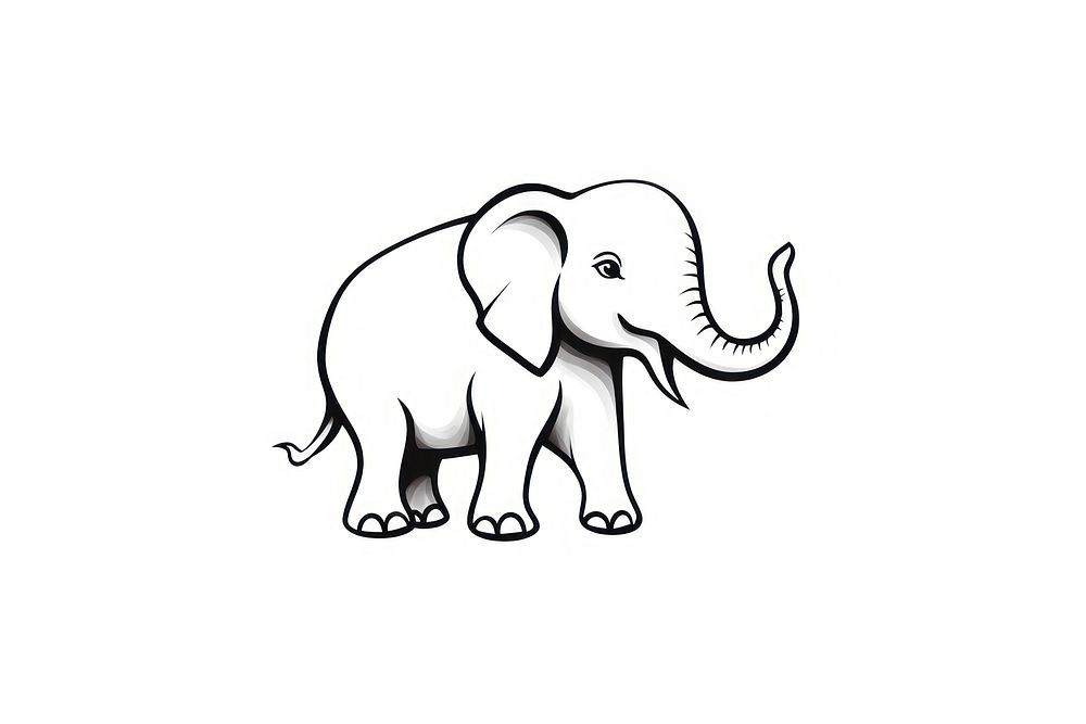 Elephant wildlife drawing animal. AI | Premium Photo Illustration ...