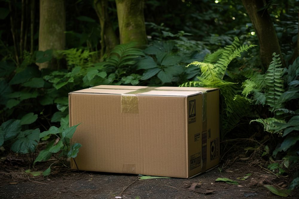 Cardboard box outdoors nature carton. | Premium Photo - rawpixel