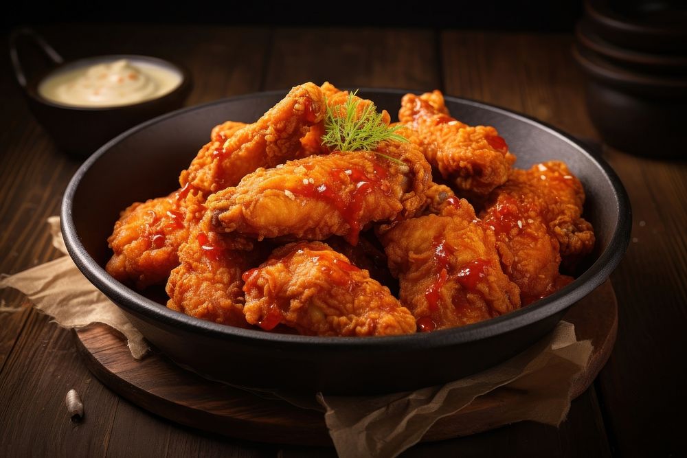 Korean fried chicken food condiment | Premium Photo - rawpixel