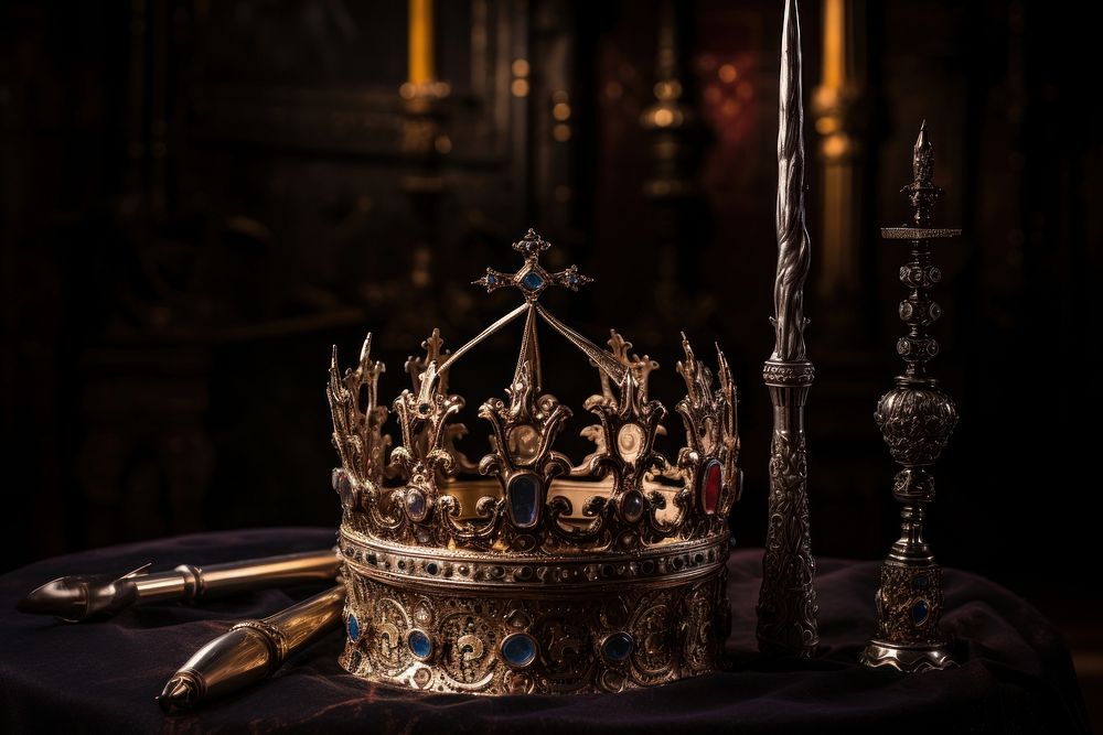 Medieval crown and scepter spirituality | Free Photo - rawpixel
