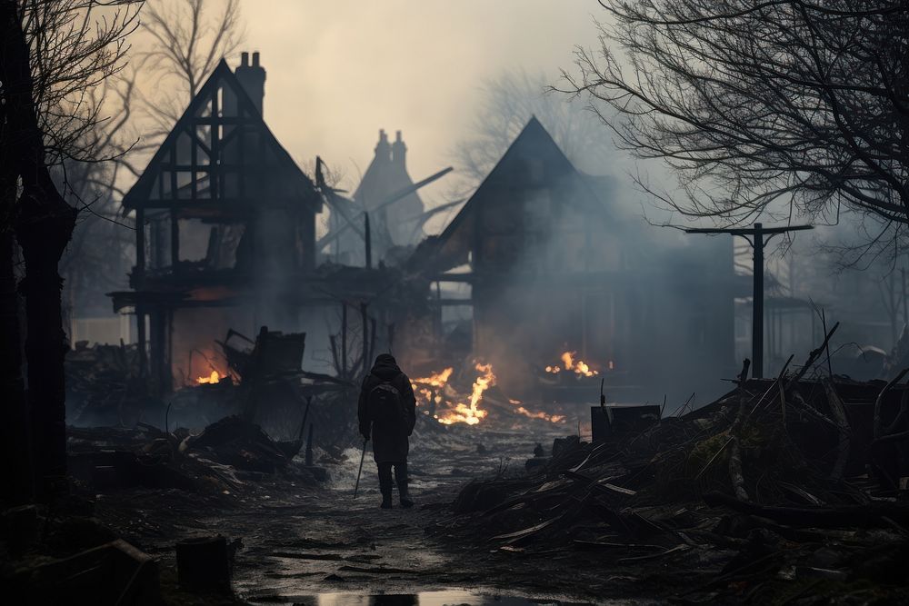 Aftermath fire architecture destruction demolished | Free Photo - rawpixel