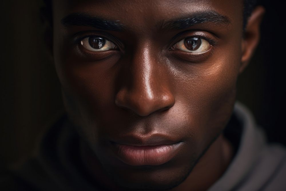 Dark Skinned Man Portrait Monochrome Premium Photo Rawpixel