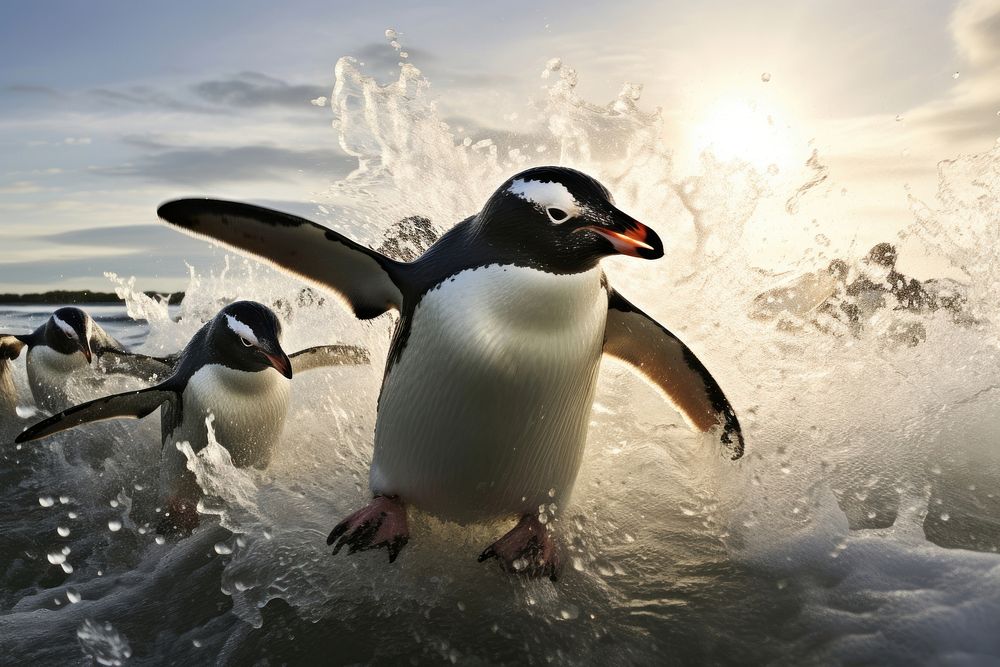 Climate change penguin animal bird. | Free Photo - rawpixel