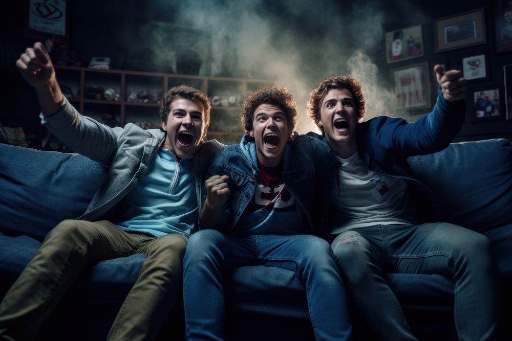 Group 4 friends cheering together | Free Photo - rawpixel