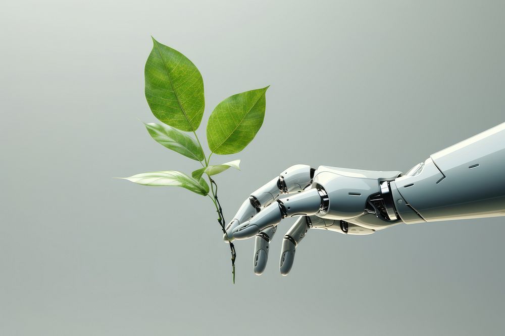 3d robot hand holding green | Free Photo - rawpixel