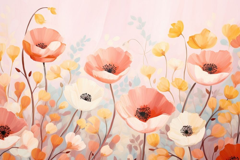 Wallpaper flower painting pattern. | Premium Photo Illustration - rawpixel
