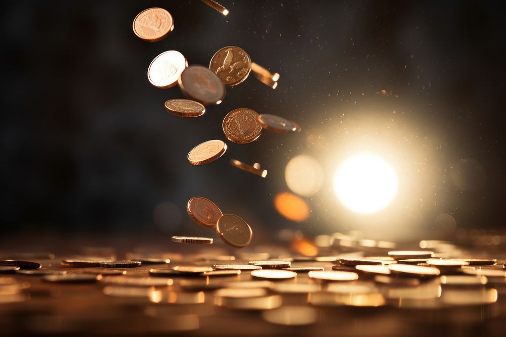 Falling coin money illuminated investment. | Free Photo - rawpixel