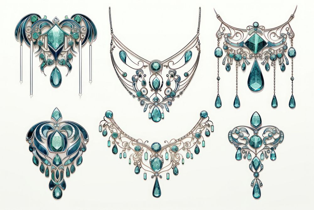 Jewelry necklace gemstone earring. AI | Free Photo Illustration - rawpixel