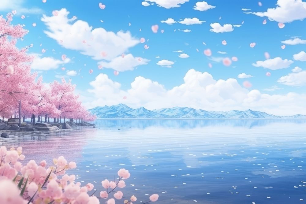 Sakura sky landscape outdoors. | Premium Photo Illustration - rawpixel
