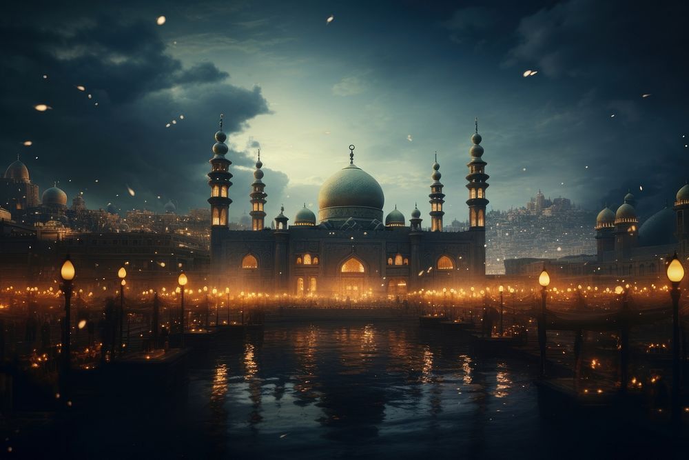 Eid Mubarak architecture building outdoors | Free Photo Illustration ...