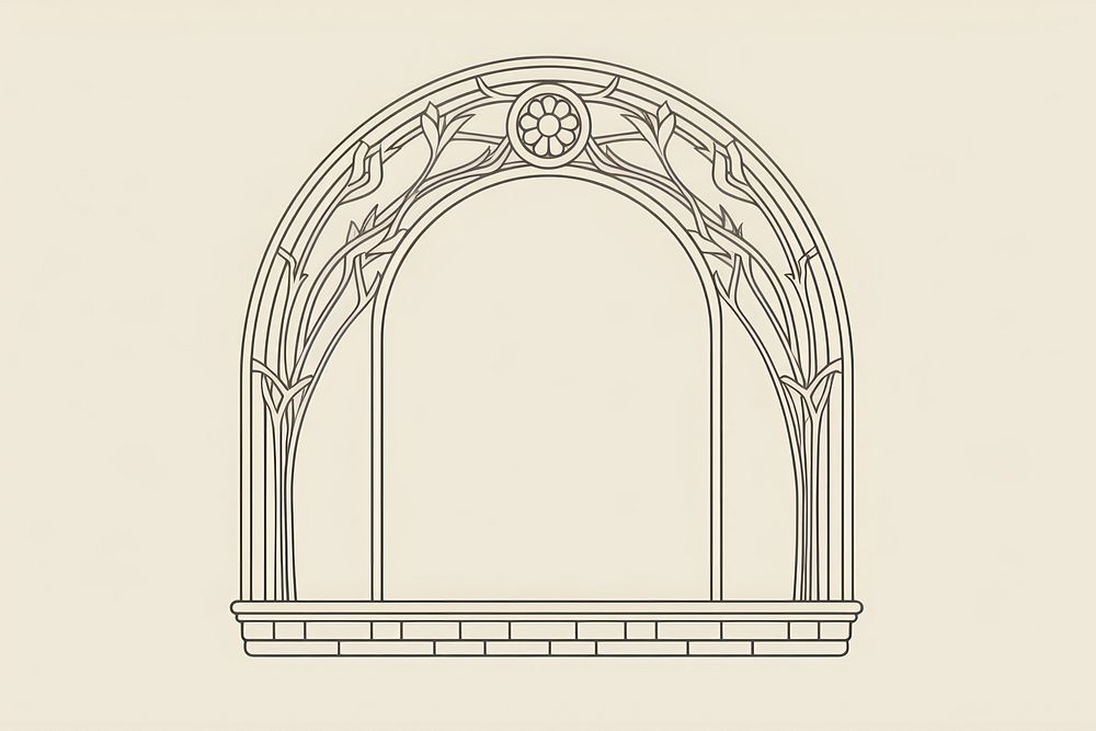 Frame arch and flower architecture | Free Photo Illustration - rawpixel