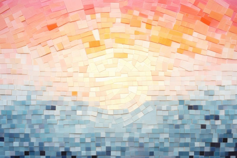 Sunset mosaic art backgrounds. AI | Free Photo Illustration - rawpixel
