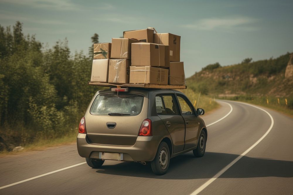Car containing cardboard boxes parcels | Free Photo - rawpixel