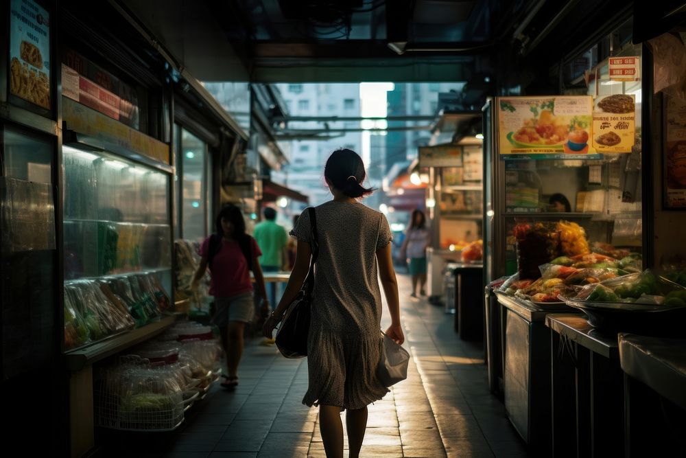 Asian backpacker bangkok street walking | Free Photo - rawpixel