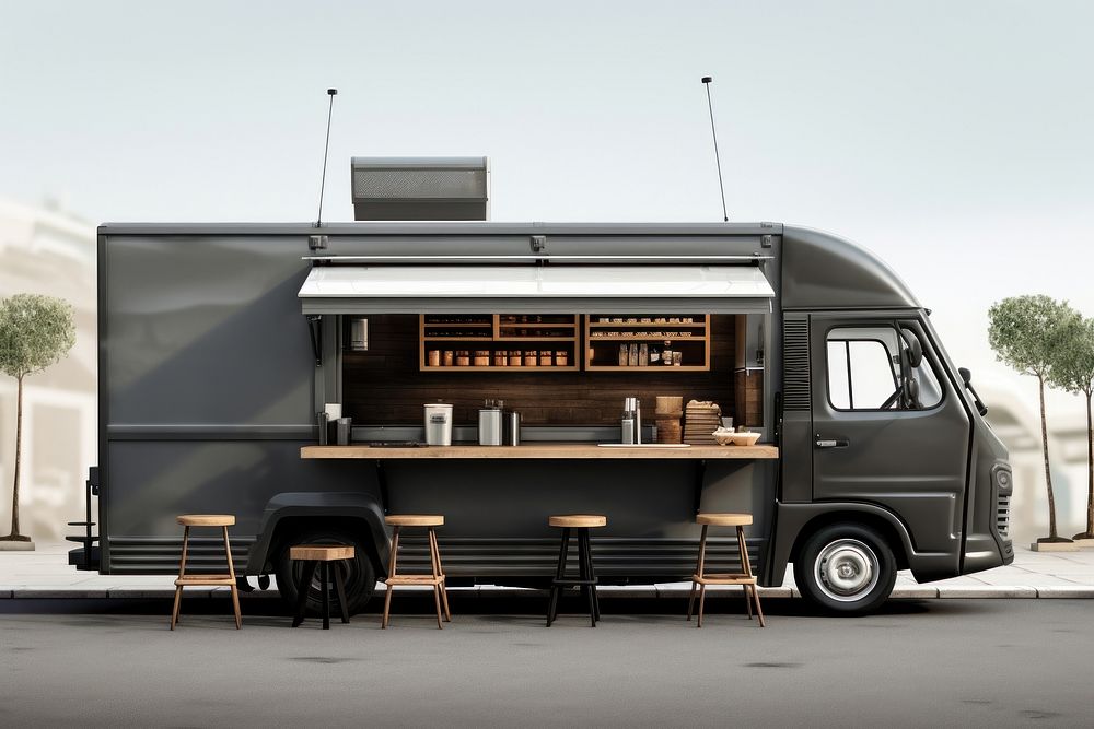 Coffee food truck vehicle van | Free Photo - rawpixel