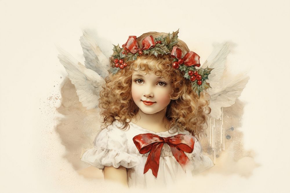Christmas angle portrait art representation. | Free Photo Illustration ...