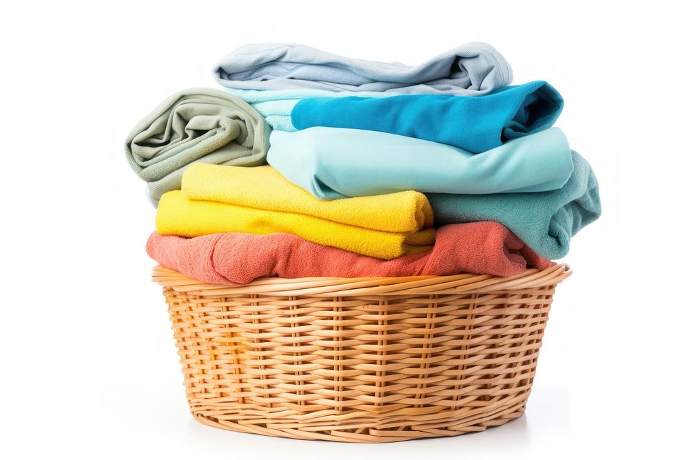 Laundry basket laundry white background | Premium Photo - rawpixel
