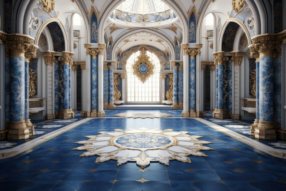 Castle or palace decorated blue | Premium Photo - rawpixel