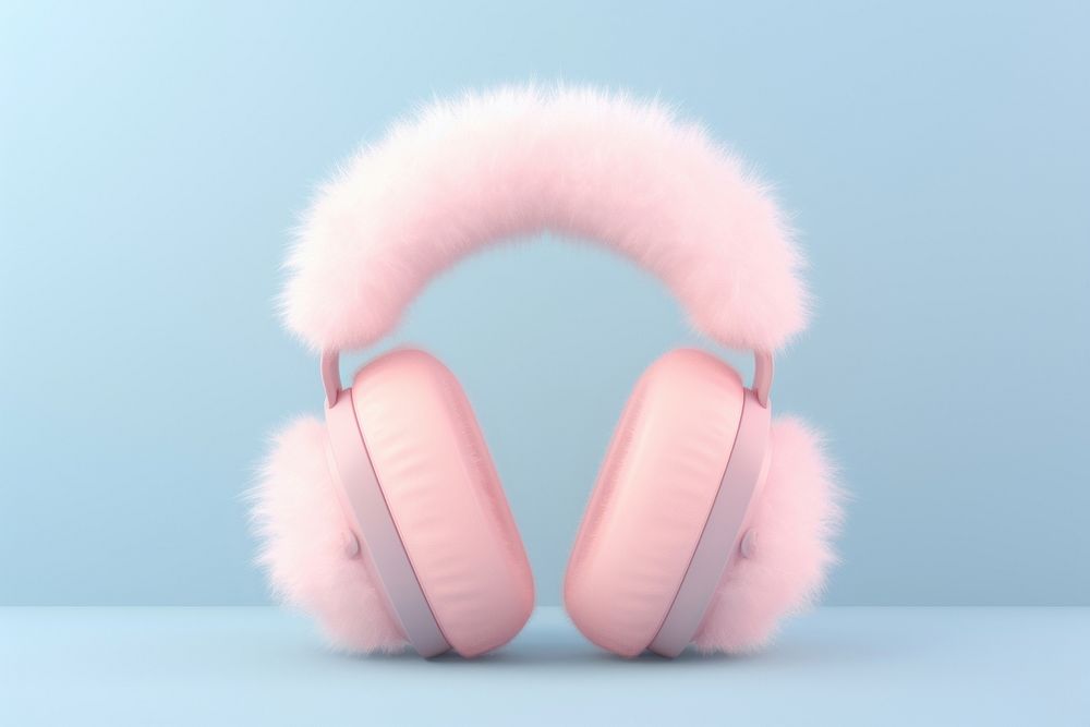 Fluffy ear muffs headphones headset | Free Photo Illustration - rawpixel