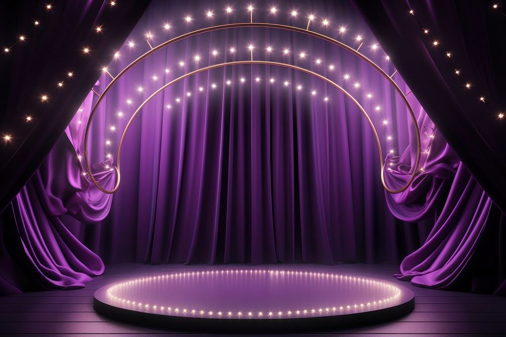Circus stage purple lighting curtain | Free Photo Illustration - rawpixel