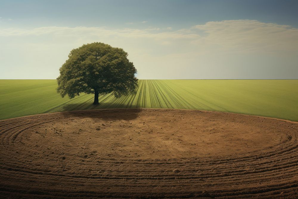 Circular field trees landscape outdoors | Premium Photo - rawpixel