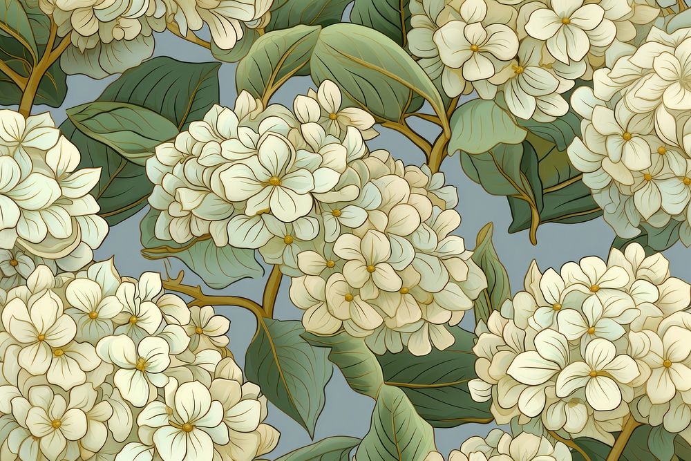Hydrangeas pattern flower plant. AI | Premium Photo Illustration - rawpixel