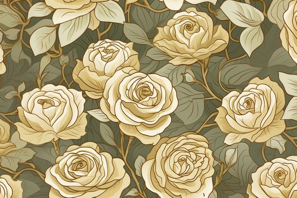 Roses art wallpaper pattern. AI | Premium Photo Illustration - rawpixel