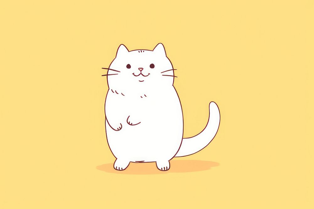 Cat cartoon drawing animal. | Free Photo Illustration - rawpixel