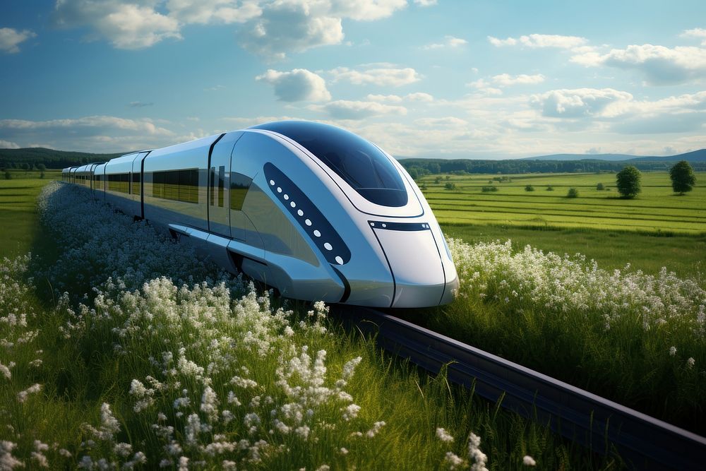 Clean white train vehicle railway | Free Photo - rawpixel