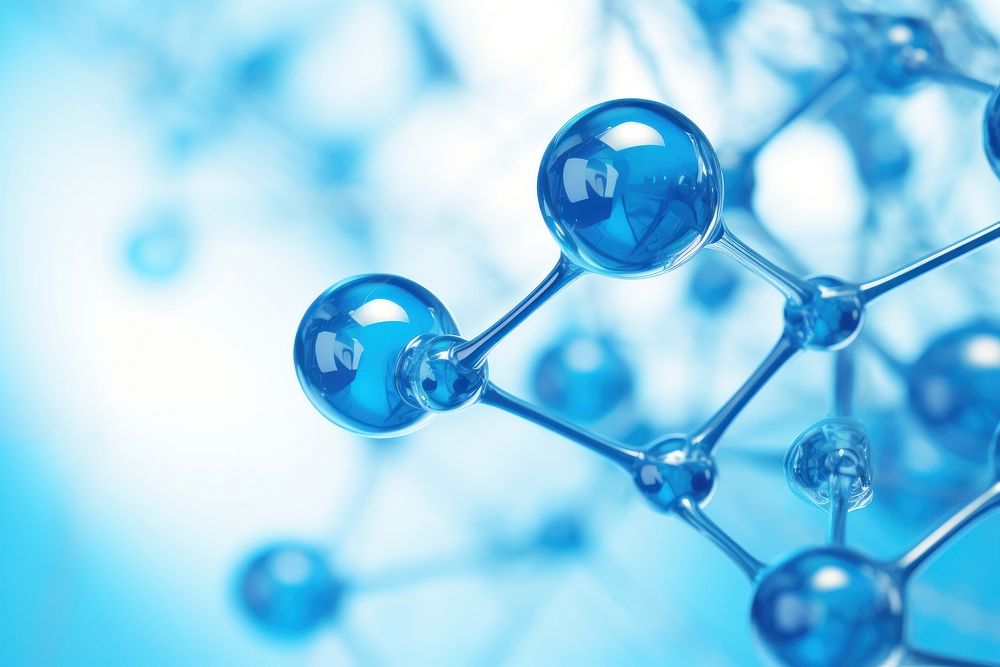 Molecule backgrounds blue biochemistry. AI | Premium Photo - rawpixel